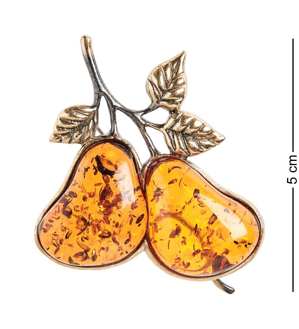 Брошь, янтарь