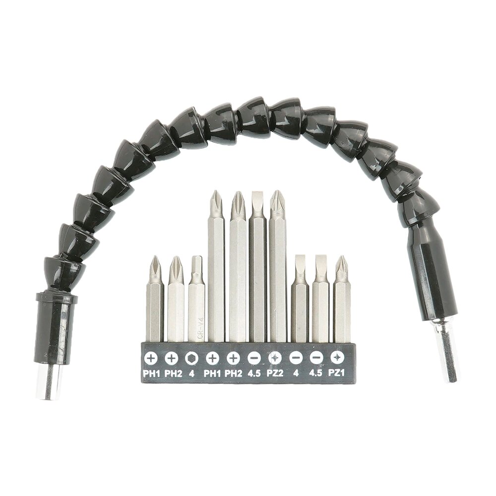 Набор бит DORN PH, PZ, SL, HEX 11 шт с гибким удлинителем