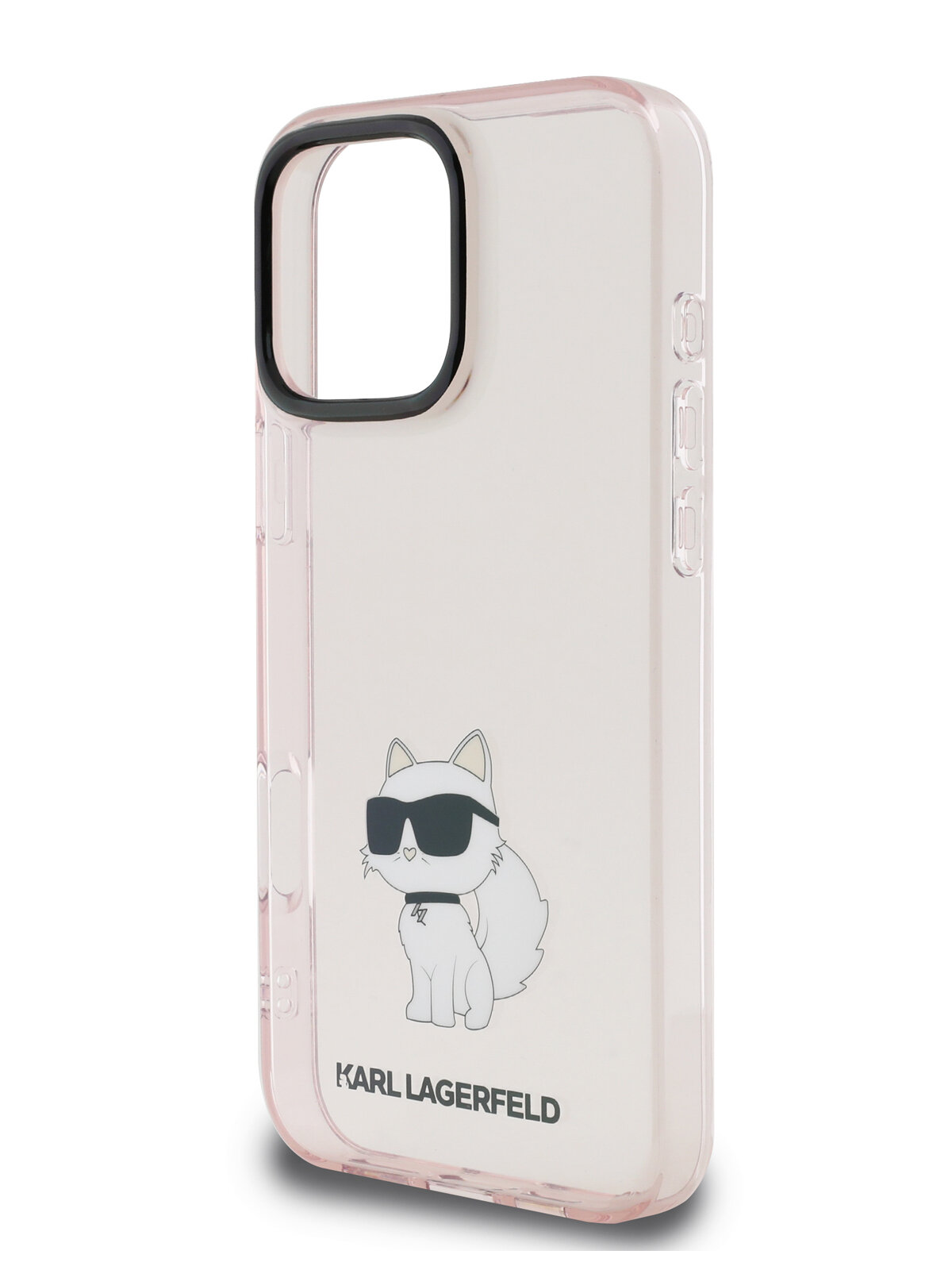 Lagerfeld для iPhone 16 Pro Max чехол PC/TPU NFT Choupette Hard Translucent Pink