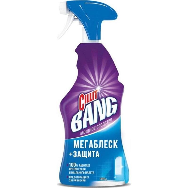 Чистящее средство Reckitt Benckiser Cillit Bang Мегаблеск Защита, спрей, с курком, 750 мл
