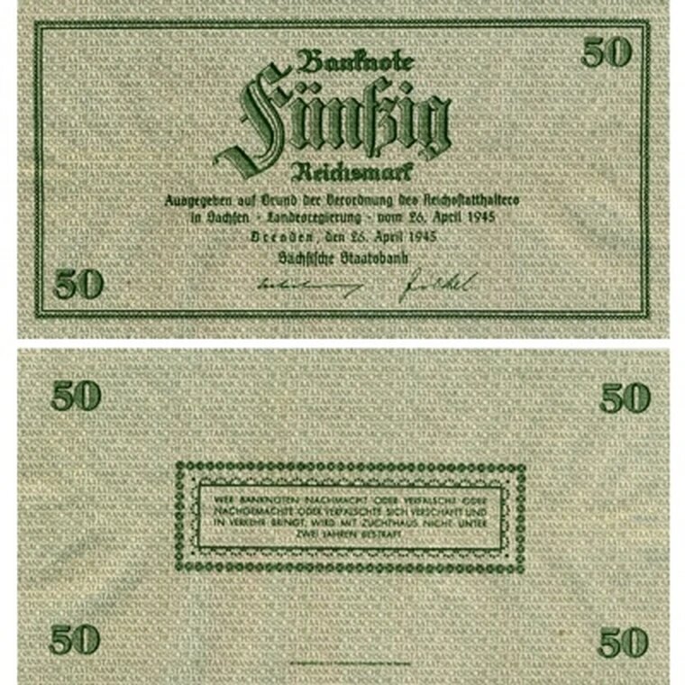 50 рейхсмарок 1945 Германия, сувенирная копия, банкноты и купюры редкие коллекционные