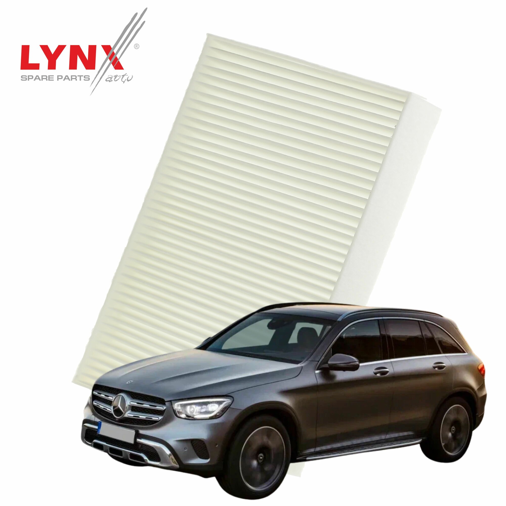 Фильтр салонный Mercedes-Benz GLC грубой отчистки (1) X253 / Мерседес ГЛС 2015 2016 2017 2018 2019 2020 2021 2022 / 1шт LYNXauto