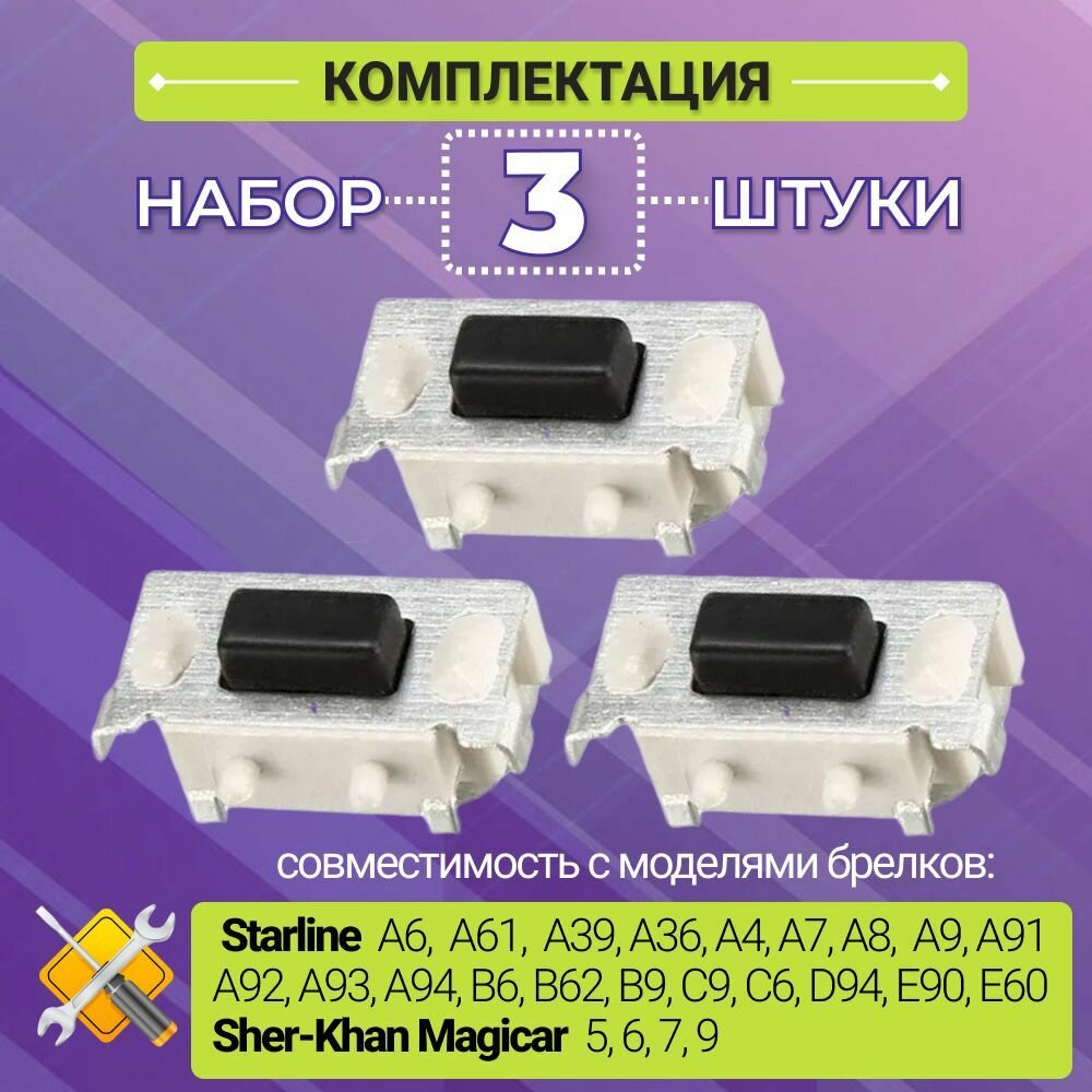 Кнопка для брелока сигнализации