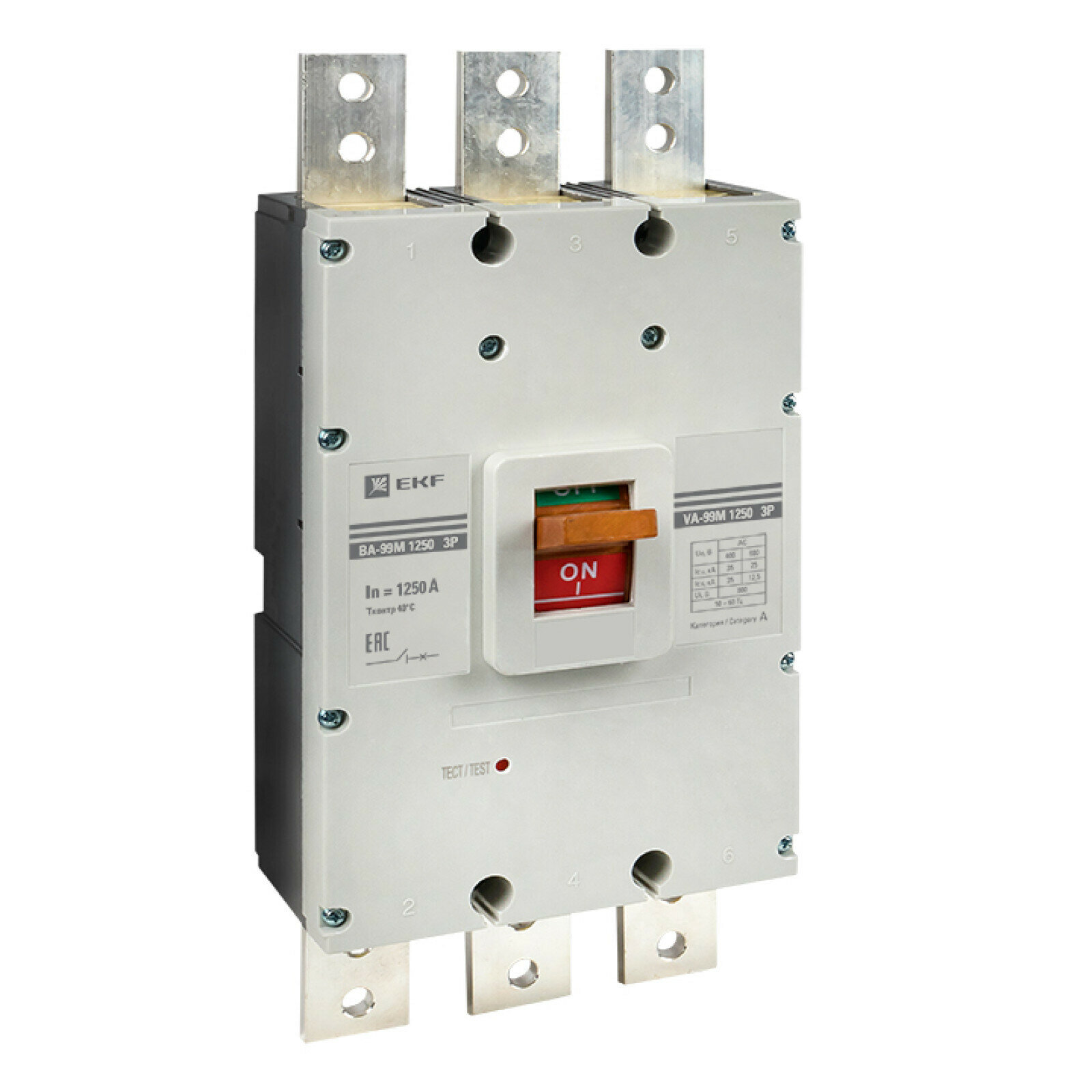 Автоматический выключатель EKF ВА-99М, 3 полюса, 1250 А, 35 кА