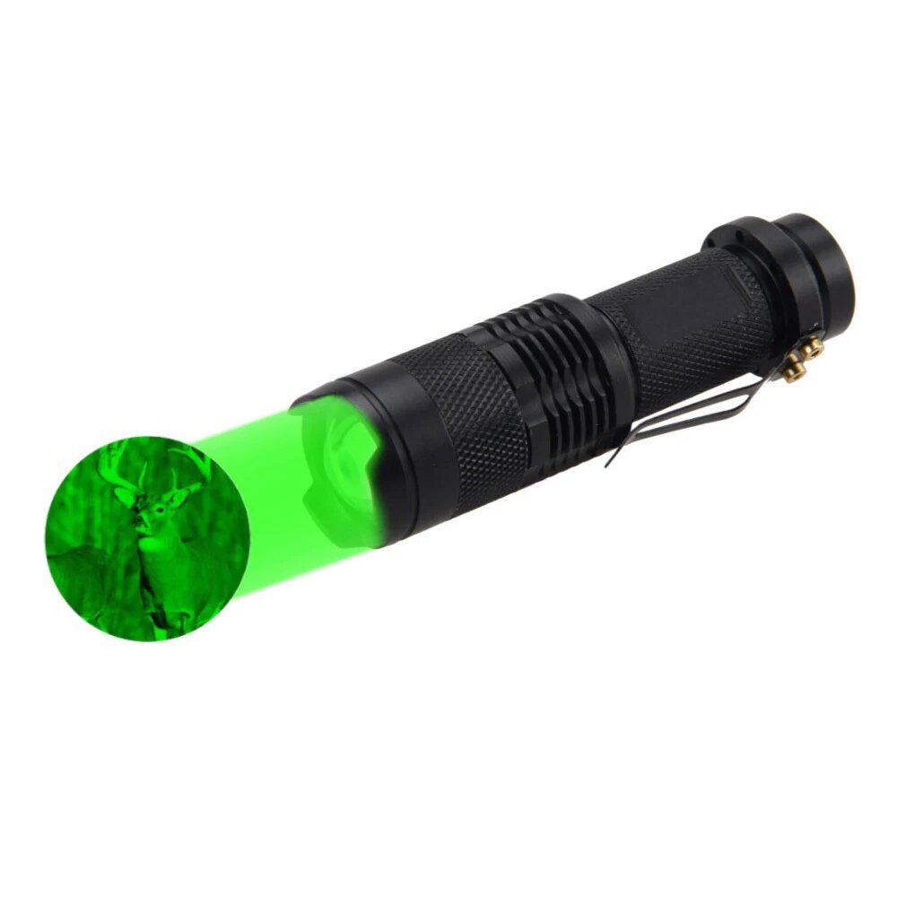Портативный фонарик LED красный/синий/зеленый Изумрудный, зеленый