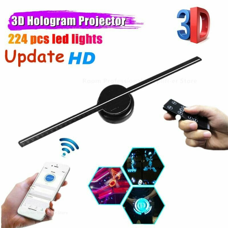 Wi-Fi 3D-реклама с логотипом Light 3D-голограмма вентилятор
