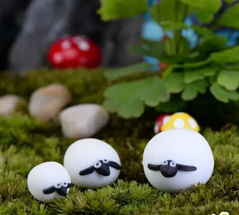 Миниатюрные фигурки овечек, 3 шт.