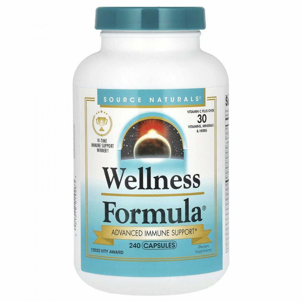 Source Naturals, Wellness Formula®, улучшенная поддержка иммунитета, 240 капсул
