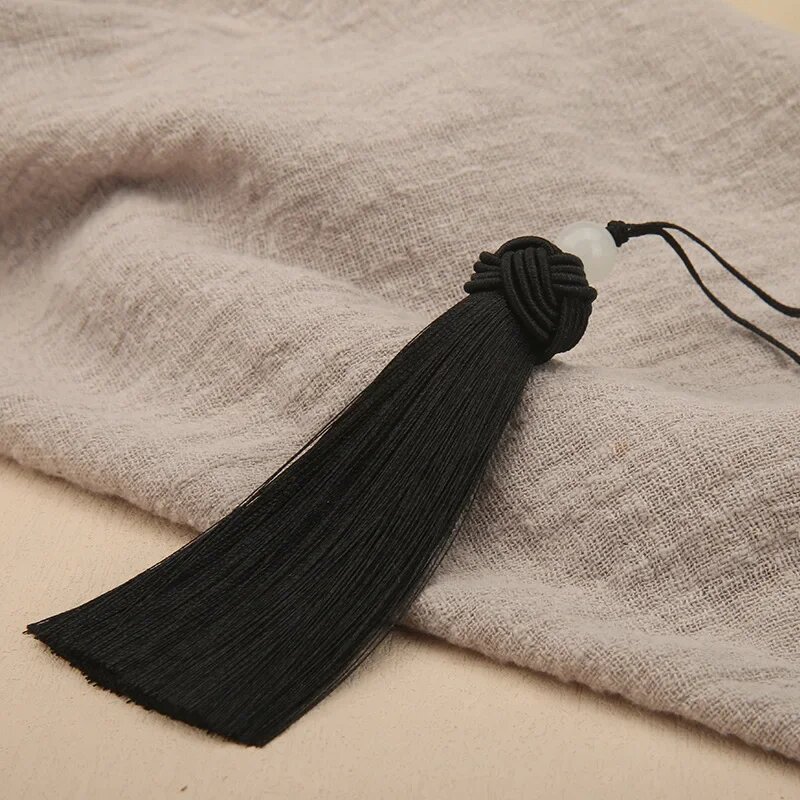 2 шт. кисточки для рукоделия, кисточка из бисера ручной работы, 10 см, кулон, Черный, black