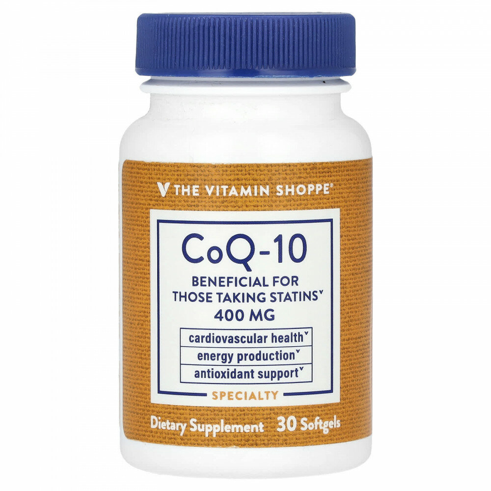 The Vitamin Shoppe, коэнзим Q10, 400 мг, 30 мягких таблеток