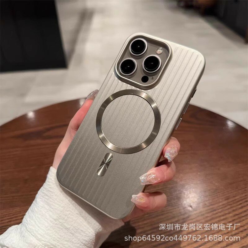 Чехол Hongjin, для iPhone 12 Pro, магнитный, титаново-золотистый