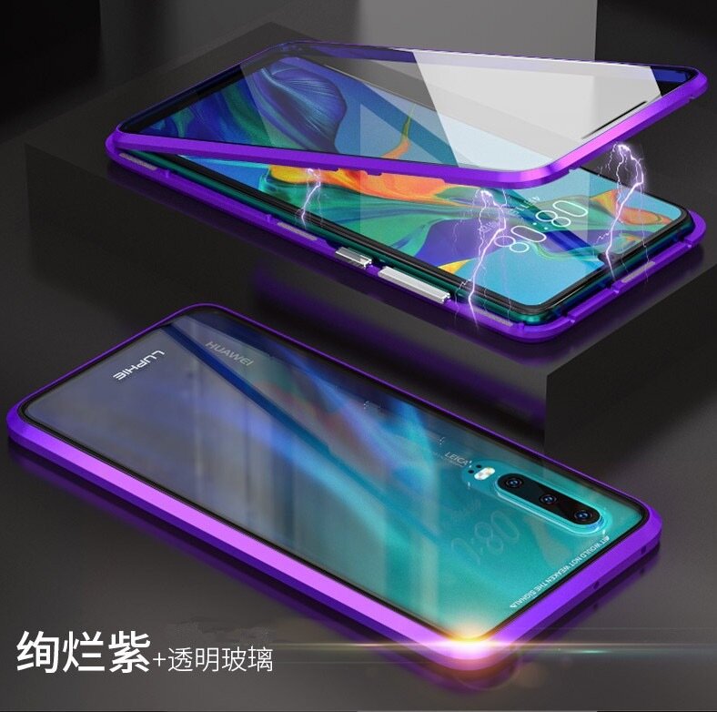 Чехол Yue Tengda, для Honor X8/X30i, магнитный, алюминиевый сплав, закаленное стекло