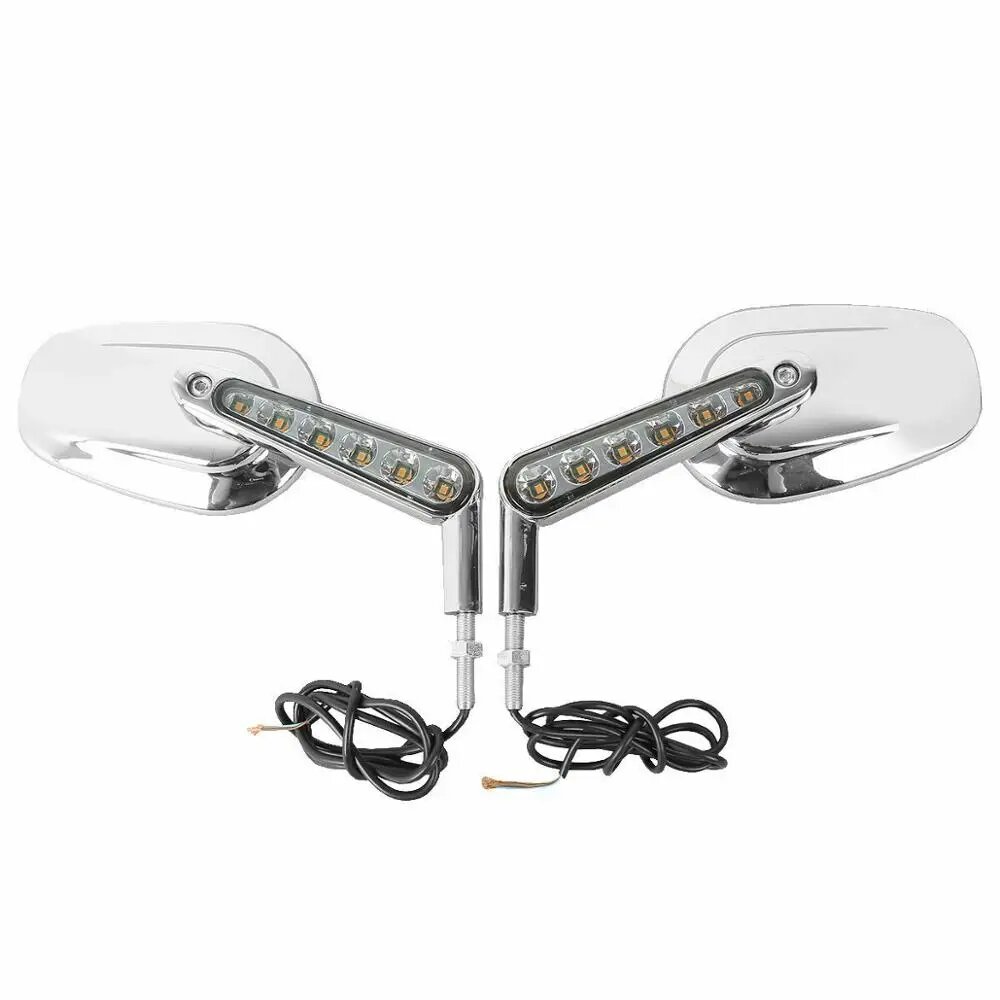 Мото зеркала с LED поворотниками, хром, для Harley V-Rod 2009-2017