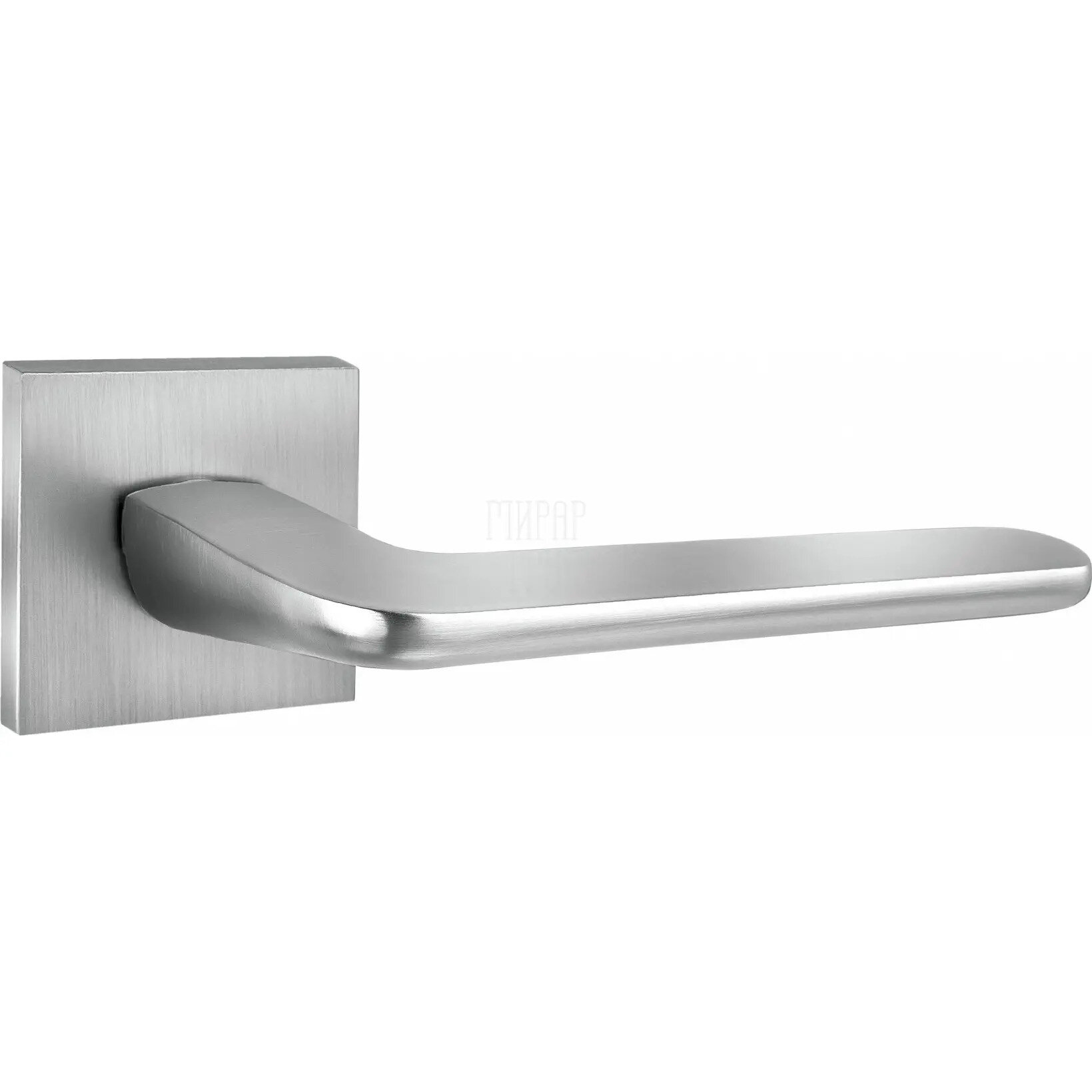 Дверные ручки Puerto (Пуэрто) "Гляссе", серия SLIM INAL 555-03 (slim) на тонком квадратном основании суперсатин. хром
