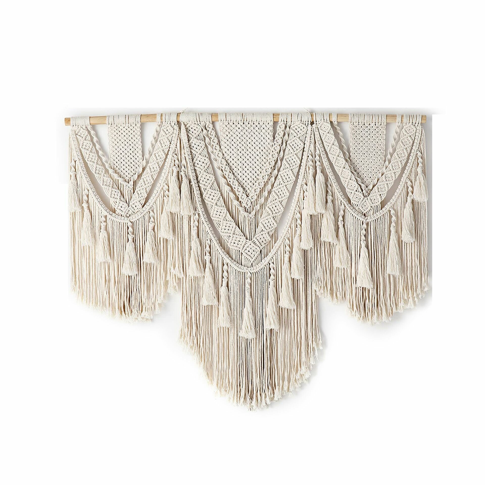 Настенная декорация в скандинавском стиле, панно макраме, гобелен ручной работыL