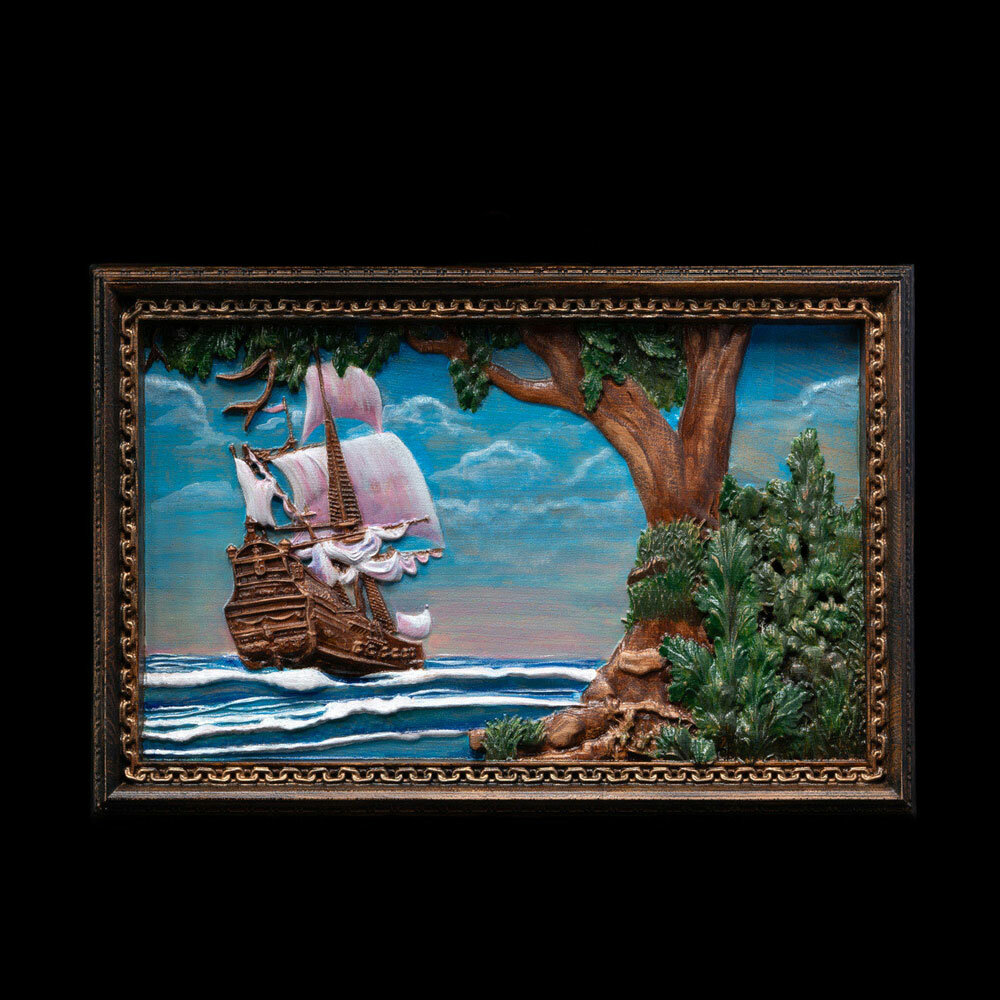 Картина Бригантина (резная)