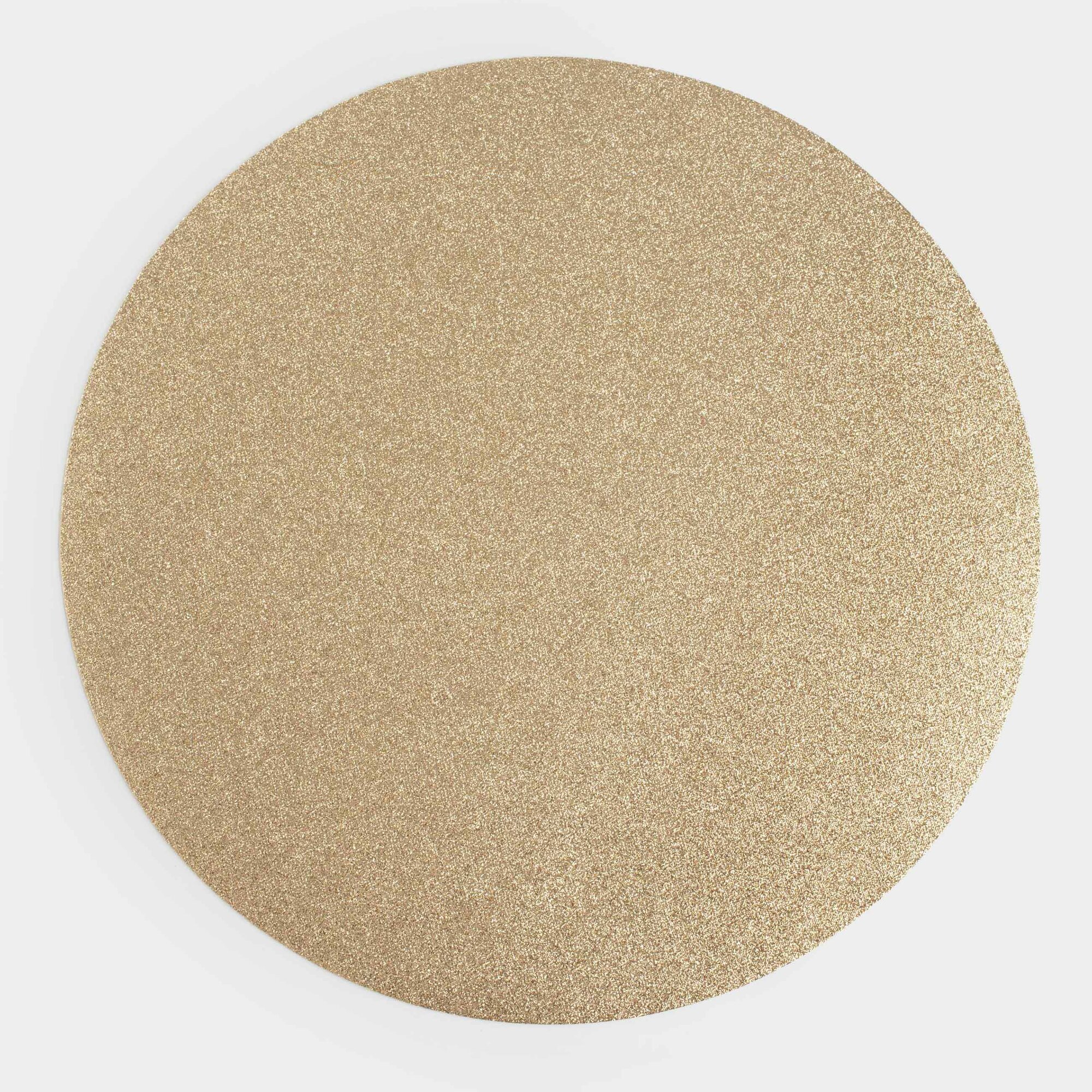 Салфетка под приборы, 38 см, ПВХ, круглая, золотистая, Glitter mat, Kuchenland