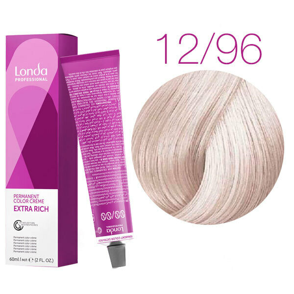 Londa Permanent Color Creme Стойкая крем-краска для волос 12/96 Специальный блонд сандрэ фиолетовый, 60 мл