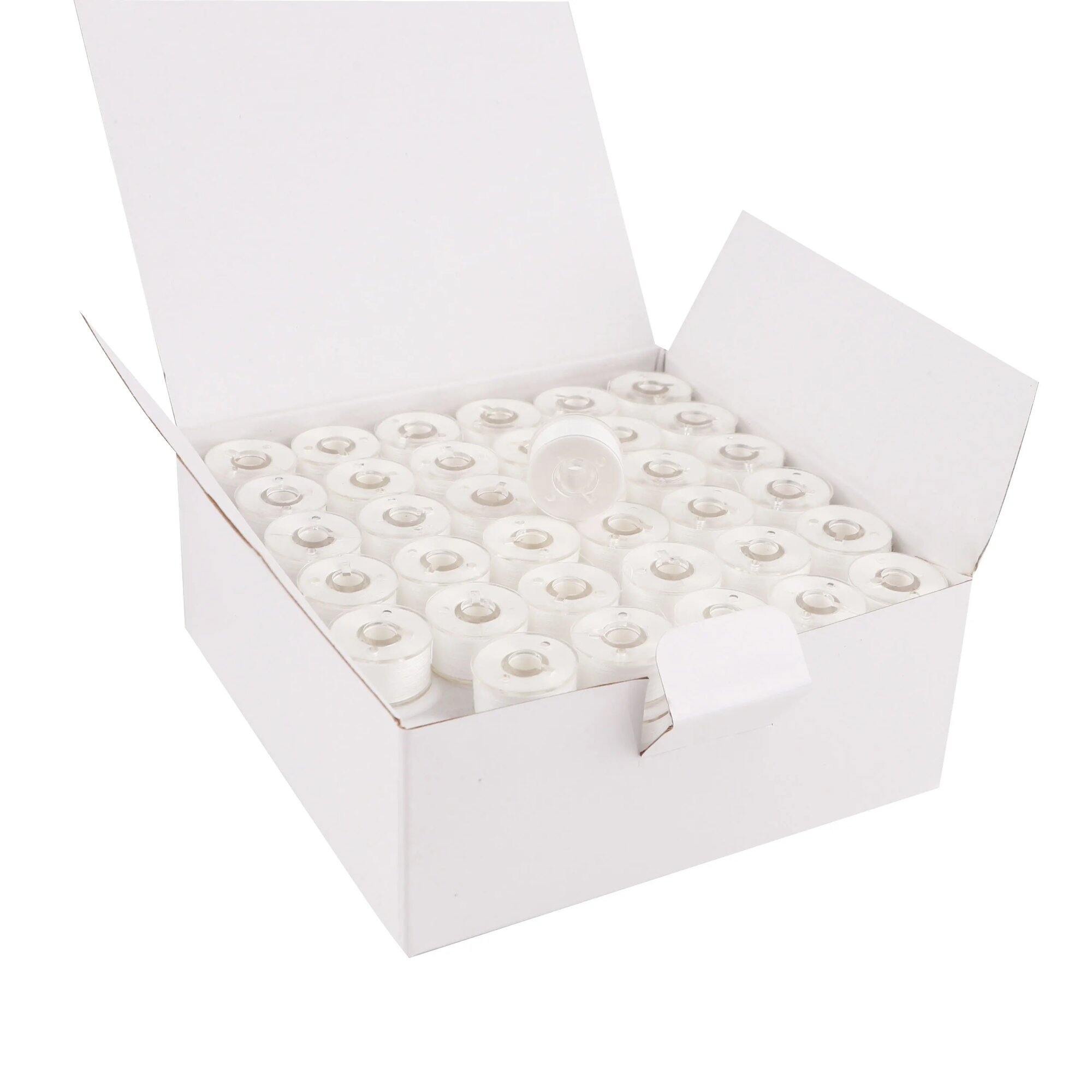 Brothread предварительно намотанные шпули нити полиэстер 60S/2(90WT) White 144pcs