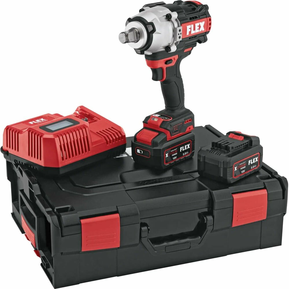 Аккумуляторный ударный гайковерт FLEX IW 3/4 1600 18-EC/5.0 Set