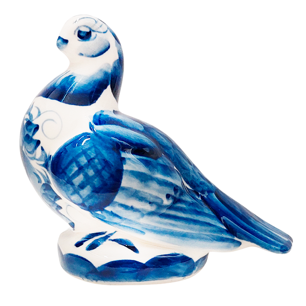 Фарфоровая фигурка ручной работы "Голубь Мира", (Гжель)