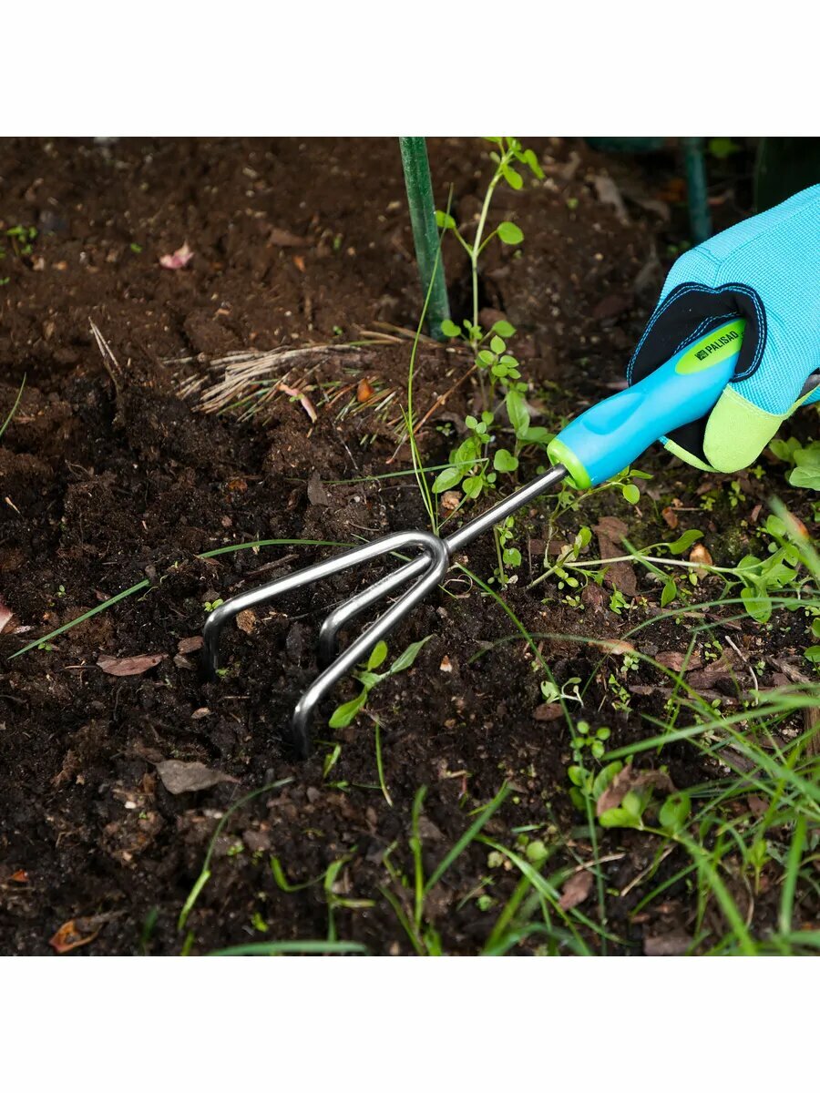 Рыхлитель 3 - зубый, 80 х 310 мм, нержавеющ, PALISAD, 62054