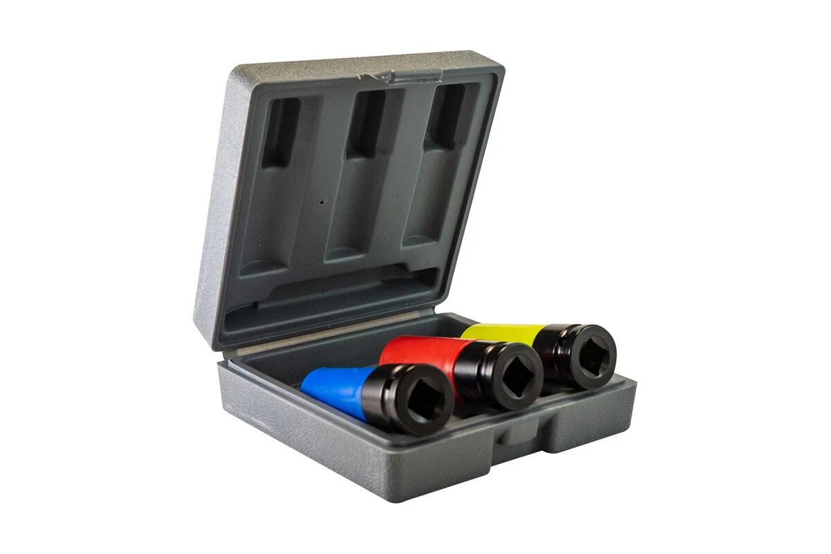 Набор торцевых головок Fubag, сталь, 3 шт, длина 21 мм, 100459