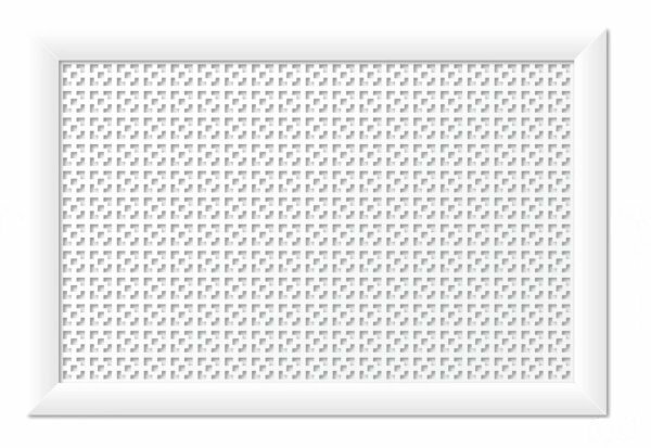 Экран для радиатора 90x60см Дамаско белый "Тодико"