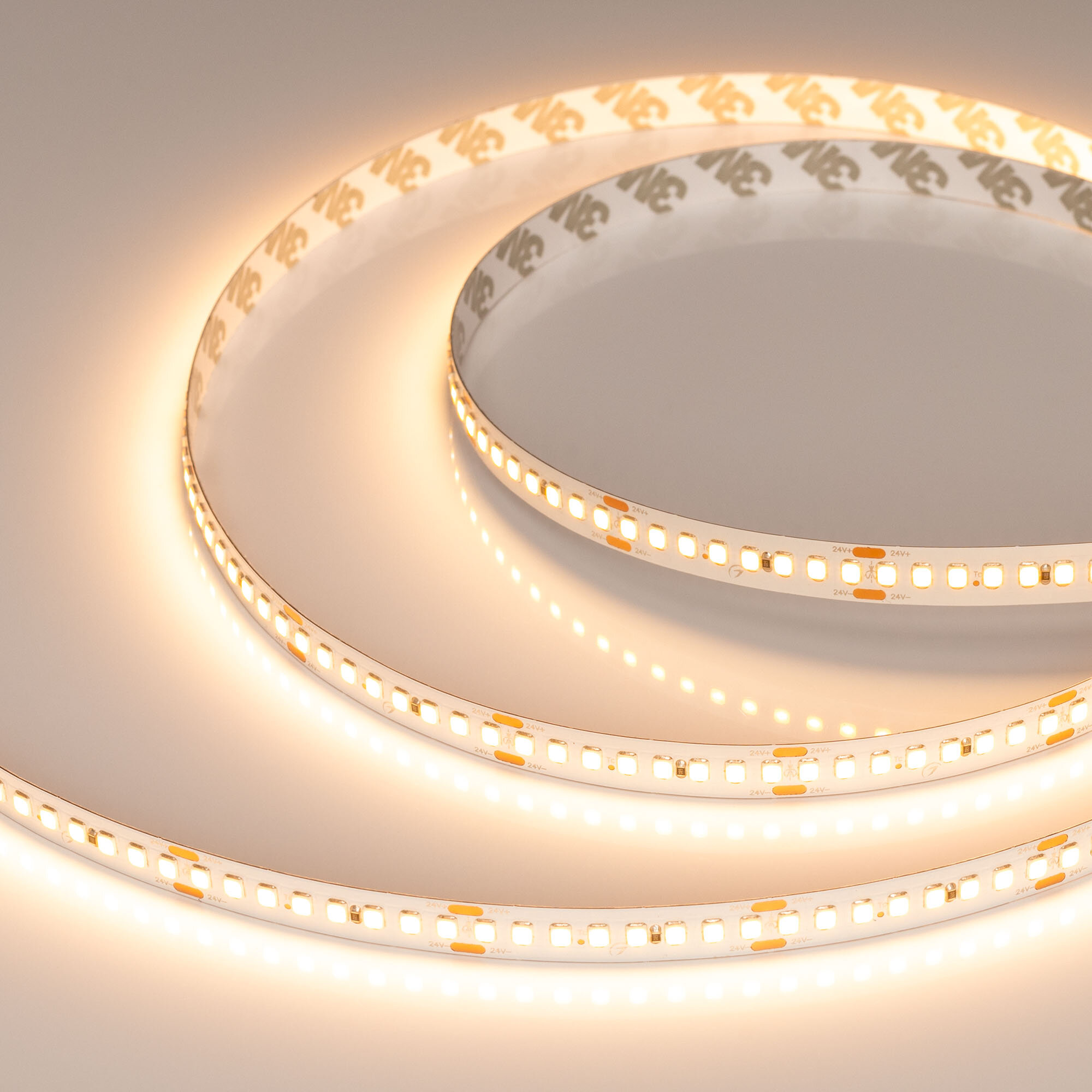 Светодиодная Лента RT-A192-10mm 24V Warm2400 (17.6 W/m, IP20, 2835, 5m) (Arlight, высок. эфф.150 лм/Вт) 055994