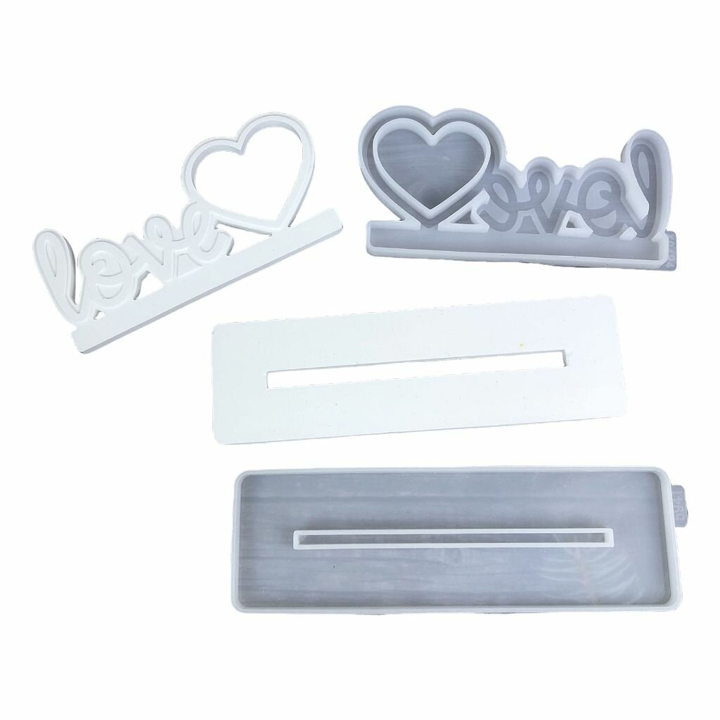 Портативная форма для настольного дисплея в форме сердечка DIY создания уникальных домашних декоров