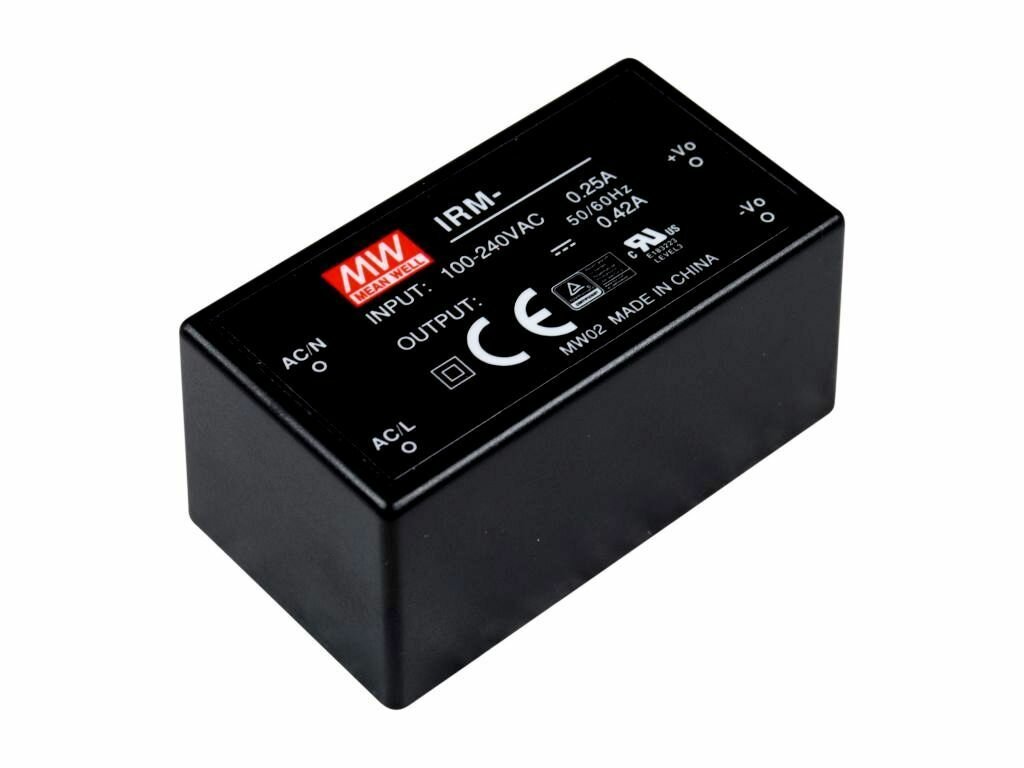 IRM-05-12, AC/DC преобразователь, 12В,0.42А,5.04Вт