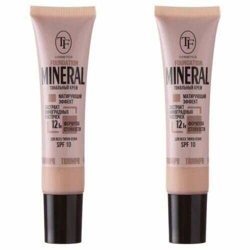 TF cosmetics Тональный крем, Mineral Foundation, тон 54 светлый бежевый, 2шт/