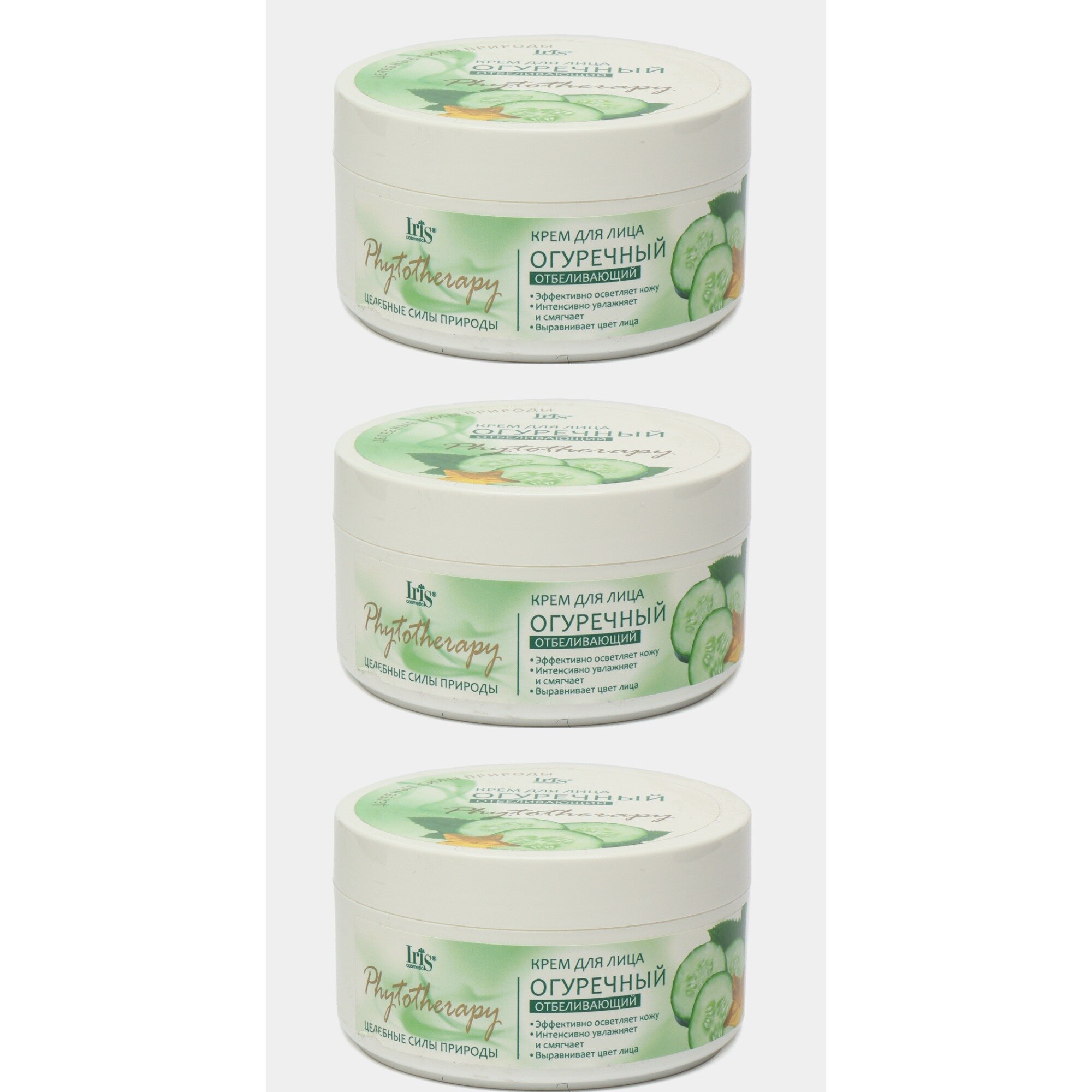 Крем-бальзам Iris, Phytotherapy, для лица, Огуречный, 180 мл, 3 шт