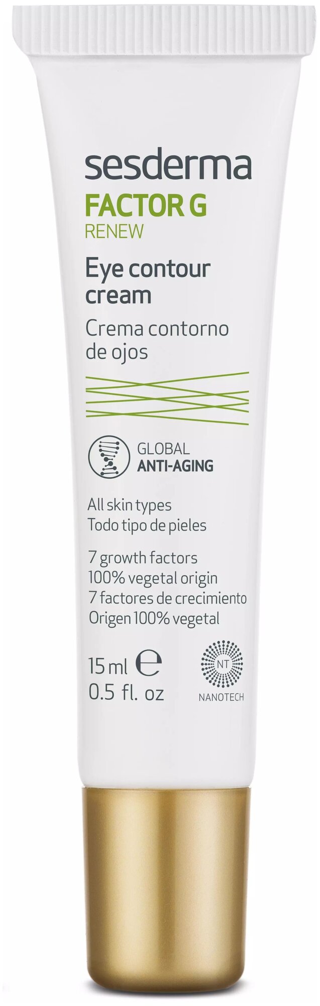 SesDerma крем-контур для зоны вокруг глаз Factor G Renew Eye contour cream, 15 мл.