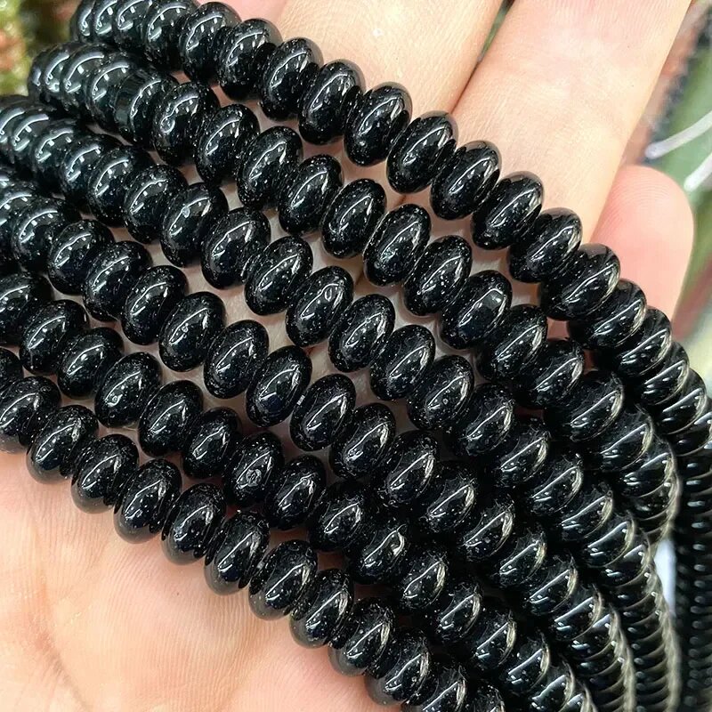 Бусины LUOMAN XIARI камешки халцедон, аквамарин, турмалин, рубин, кварц 5x8 мм