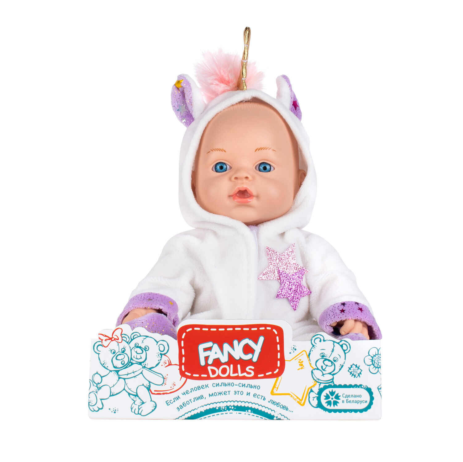 Кукла Fancy Dolls "Малыш Единорог", арт. PU15EK, подвижная, с аксессуарами, 30см