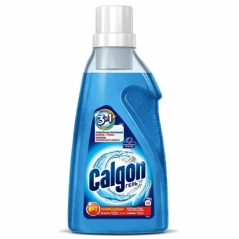 Гель для посудомоечных машин Calgon для cмягчения воды и предотвращения образования накипи, 3 в 1, 750 мл