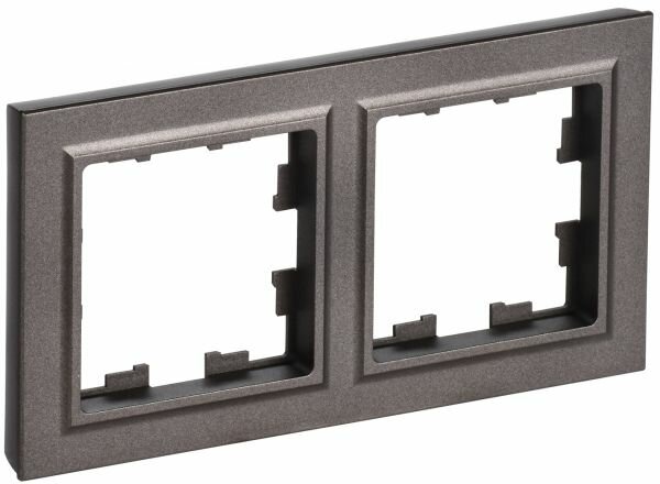 8 шт. IEK BRITE Рамка 2-местная РУ-2-БрТБ темная бронза, BR-M22-K45