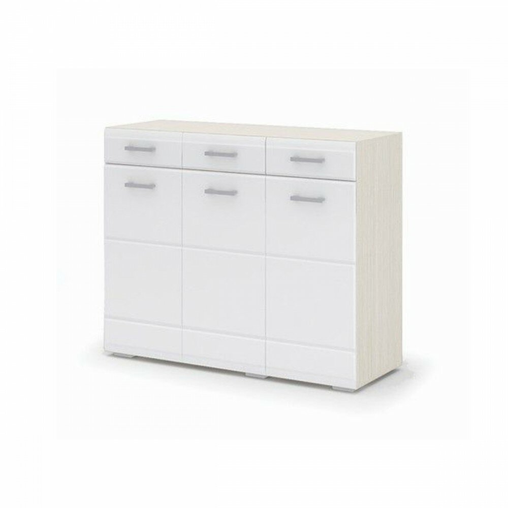 Комод для одежды детский Симба 120,0х98,5х44,2 см, дуб белфорт/белый глянец