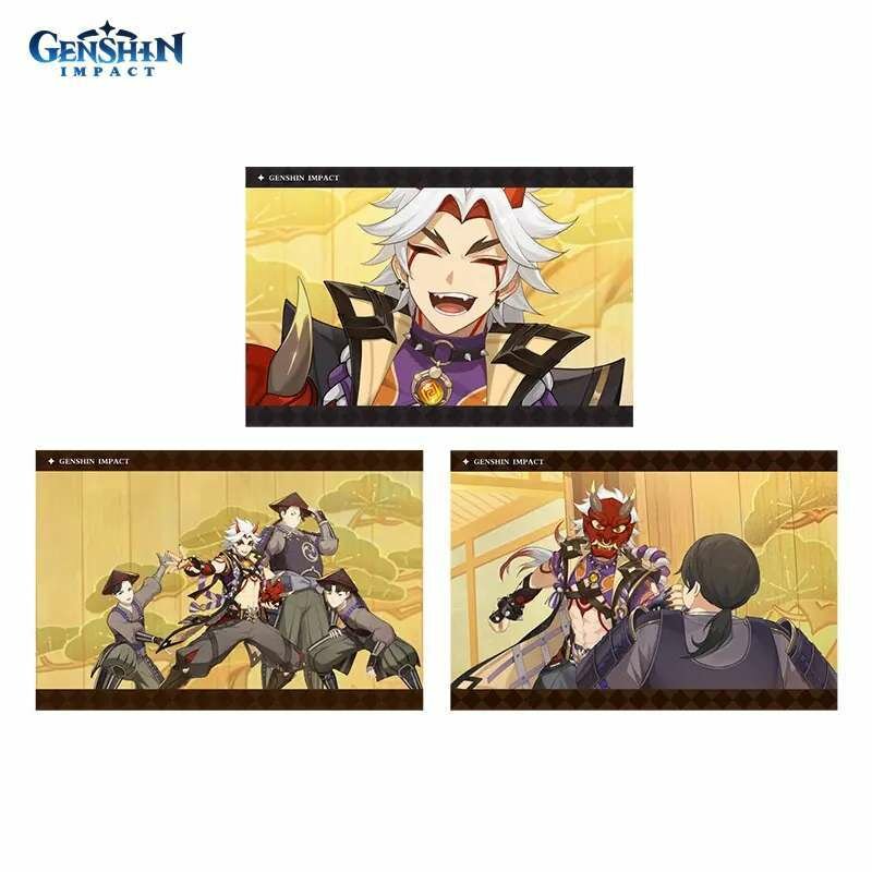 Карточки коллекционные Genshin Impact Итто Itto 3шт 6942421114376