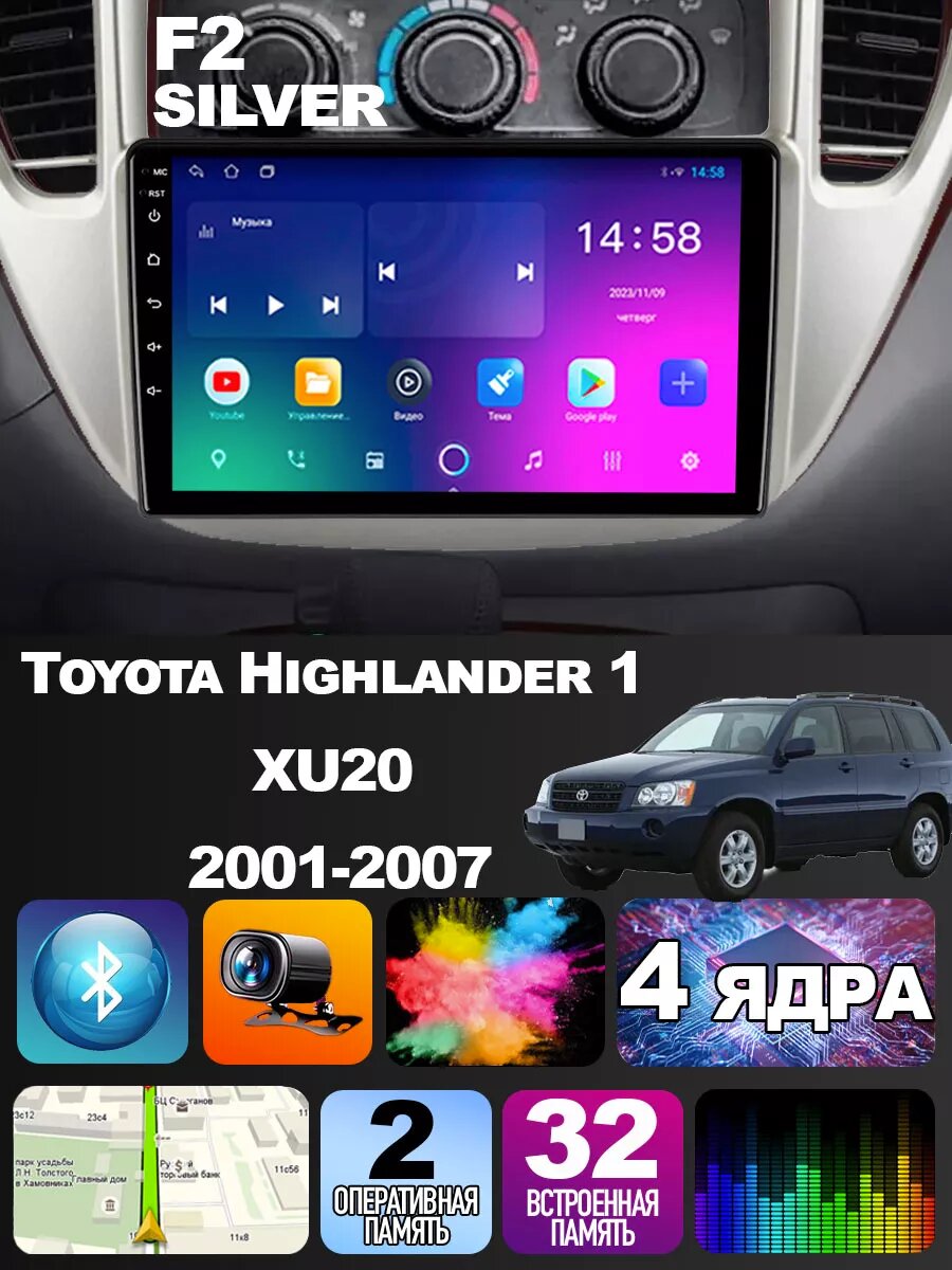 Магнитола TS7 Toyota Highlander 1 XU20 2001-2007 2/32