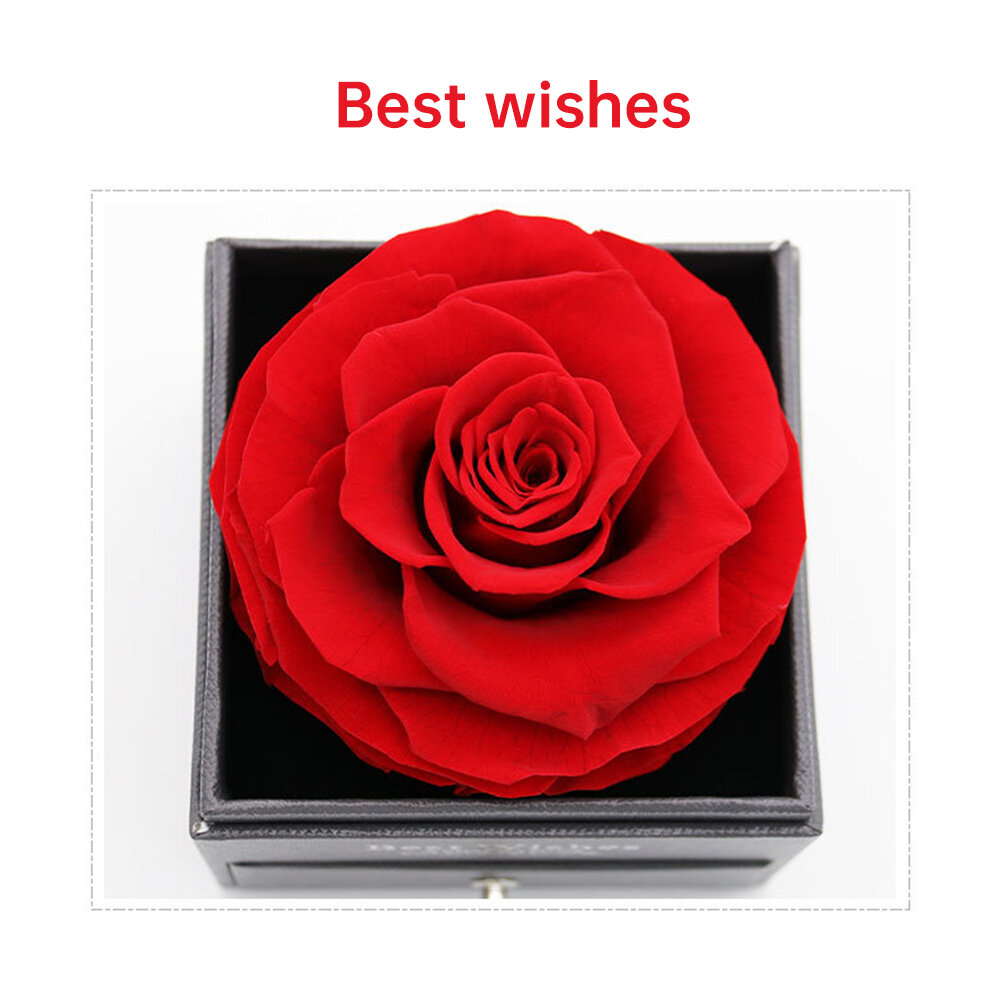 Вечная коробка с розами и ожерельем. Консервированные цветы. Роза с хрустальным ожерельем. Подарки для мамы, жены, девушки, ее на годовщину, День матери, День святого Валентина, Рождество, день рождения, подарки для женщин.