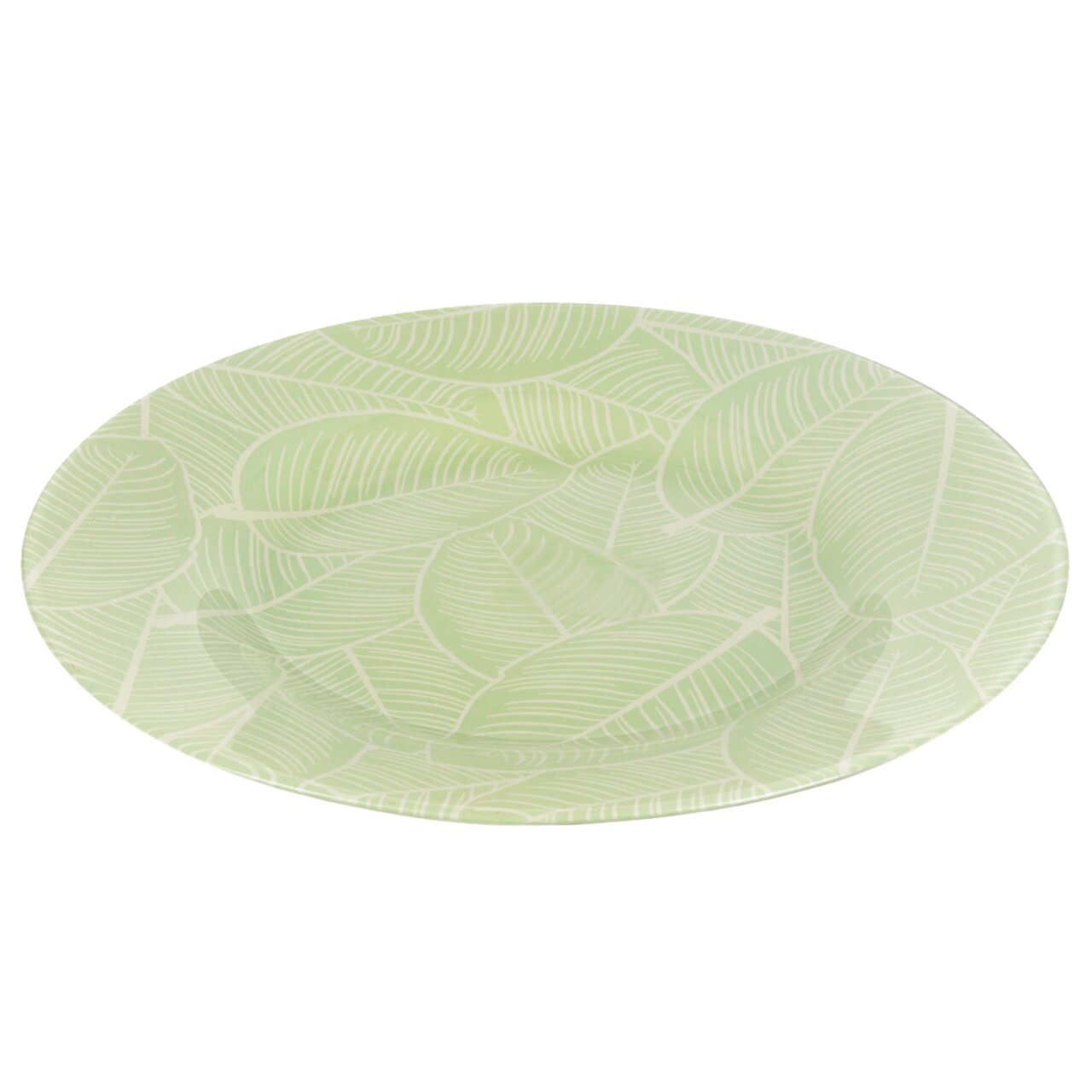 Leaves тарелка обеденная зеленая 26 см из стекла стиль и практичность на каждый стол