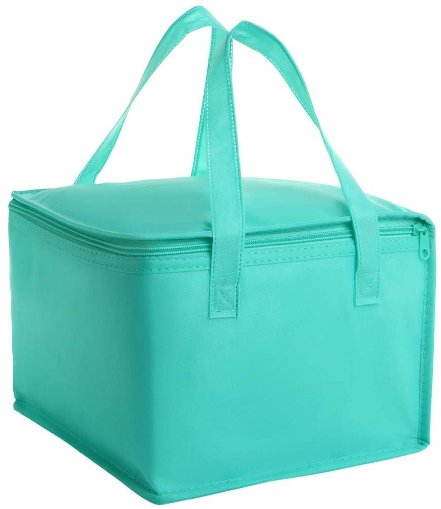 Термосумка на молнии для еды на работу, ланч боксов, обедов, дорожная сумка-холодильник для пикника и путешествий, объём 6,4 л, цвет бирюзовый