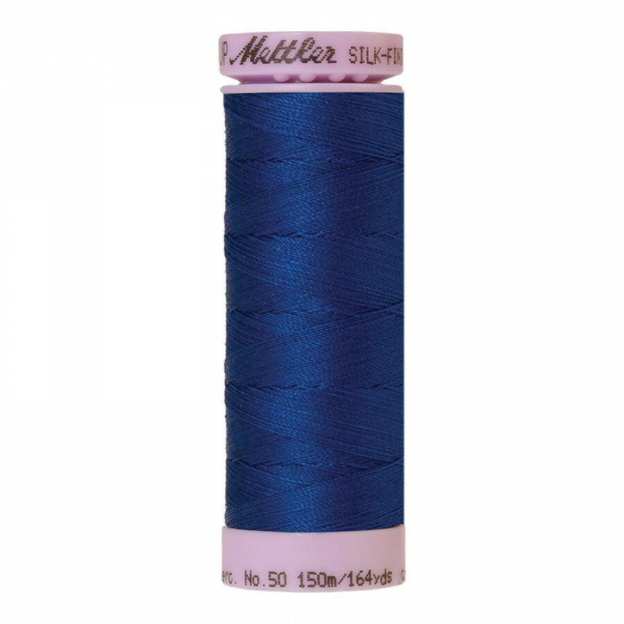 Нить для машинного квилтинга SILK-FINISH COTTON 50, 150 м 0816 Royal Navy