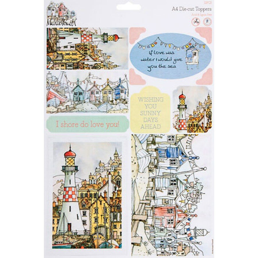 Набор высеченных элементов На берегу Michael Powell 21 х 29,7 см (A4) DOCRAFTS MPL157102