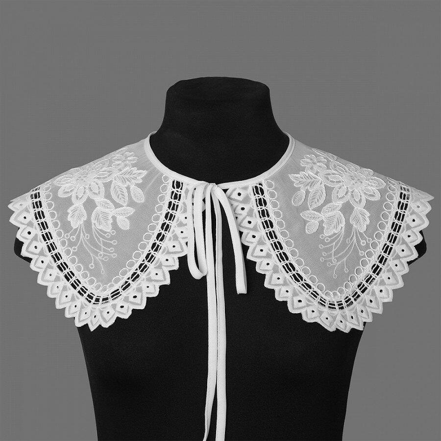 Воротник ажурный KRUZHEVO TBY.13/182 цв. белый уп.1 компл