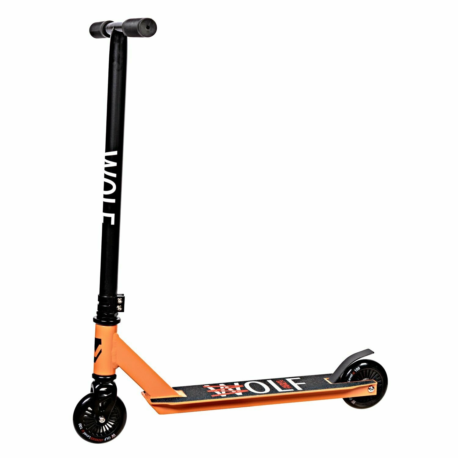 Самокат трюковый Novatrack Wolf JR (2024), 100 мм, оранжевый