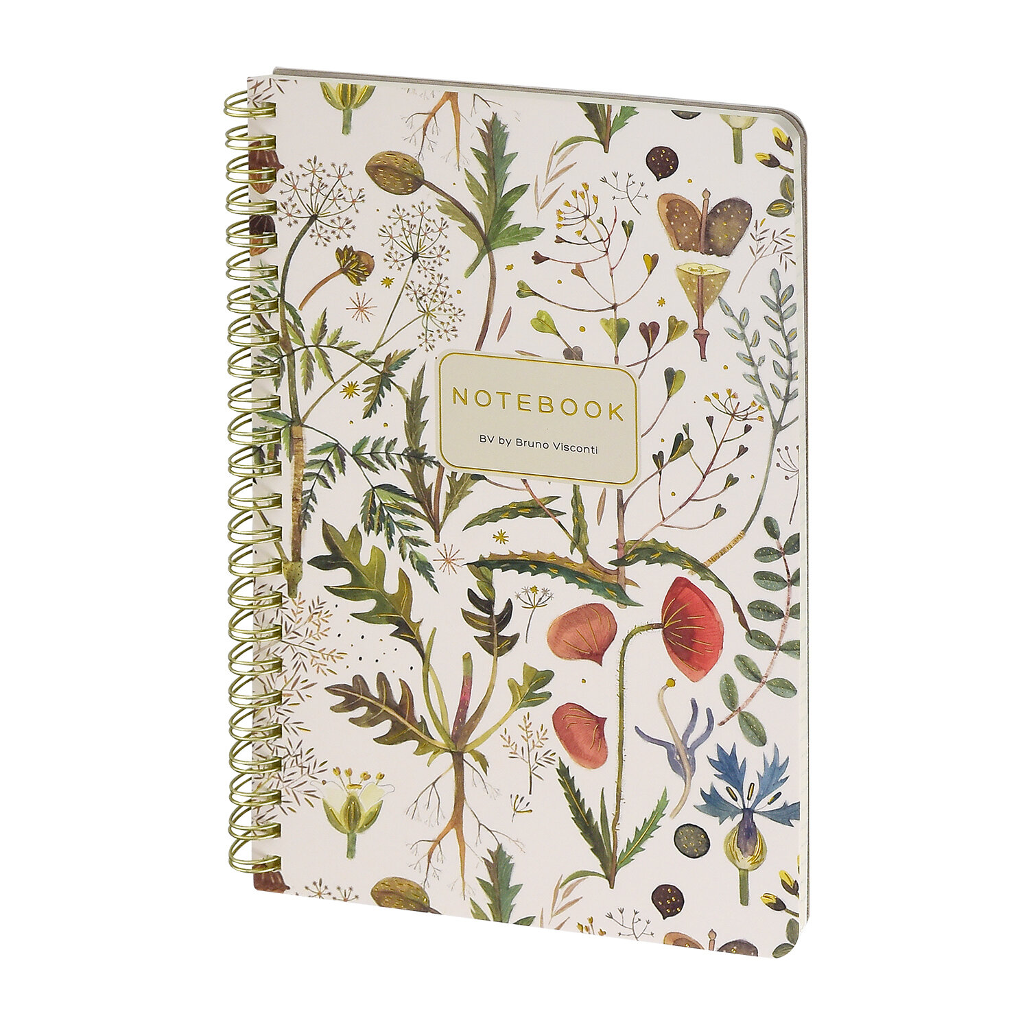 Bruno Visconti Тетрадь А5 в клетку на пружине "луговые травы"/ тетрадь общая 60л. на спирали арт.7-60-201/22