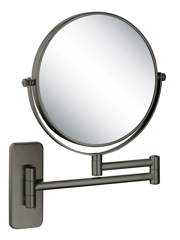 Косметическое зеркало оружейная сталь увеличение 3-х Aquatek AQ4910BGM